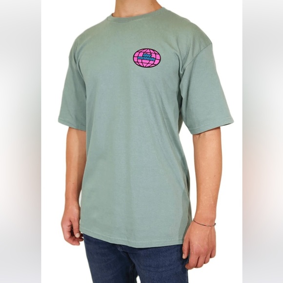 Obey | Shirts | Mens Small Obey Sage Green Global Worldwide Tee Shirt | Poshmark
